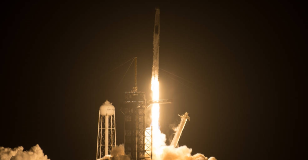 SpaceX Dragon Crew-2 mission lights up the sky with early morning ...